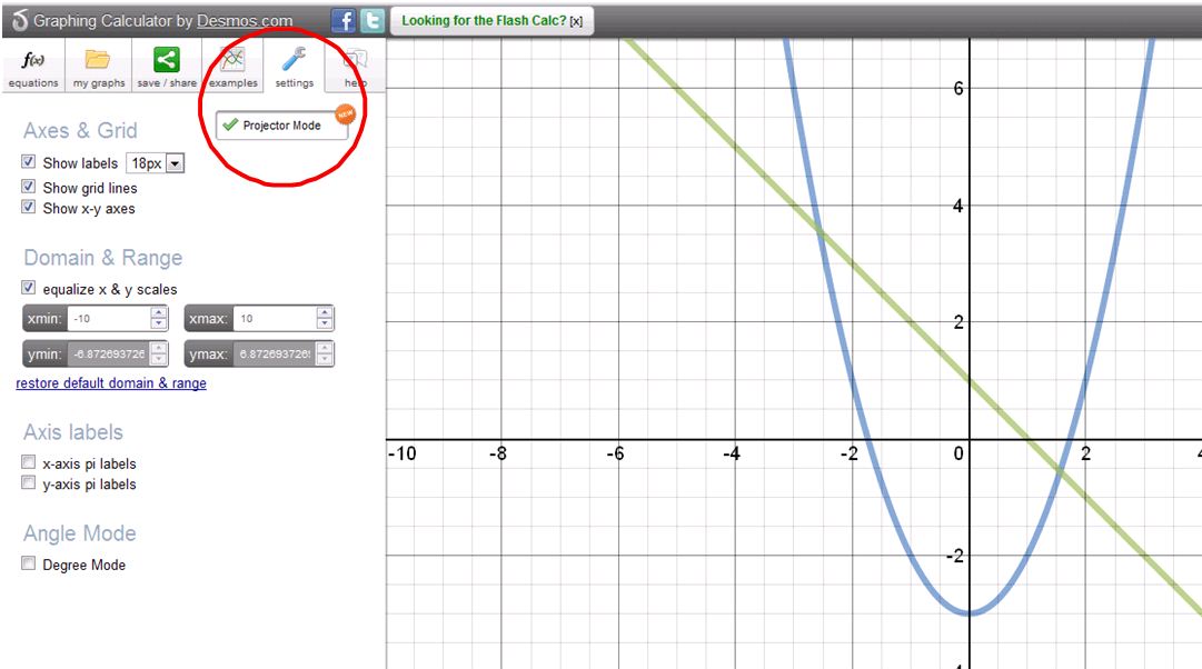 Desmos projector mode | Mathematics, Learning and Technology