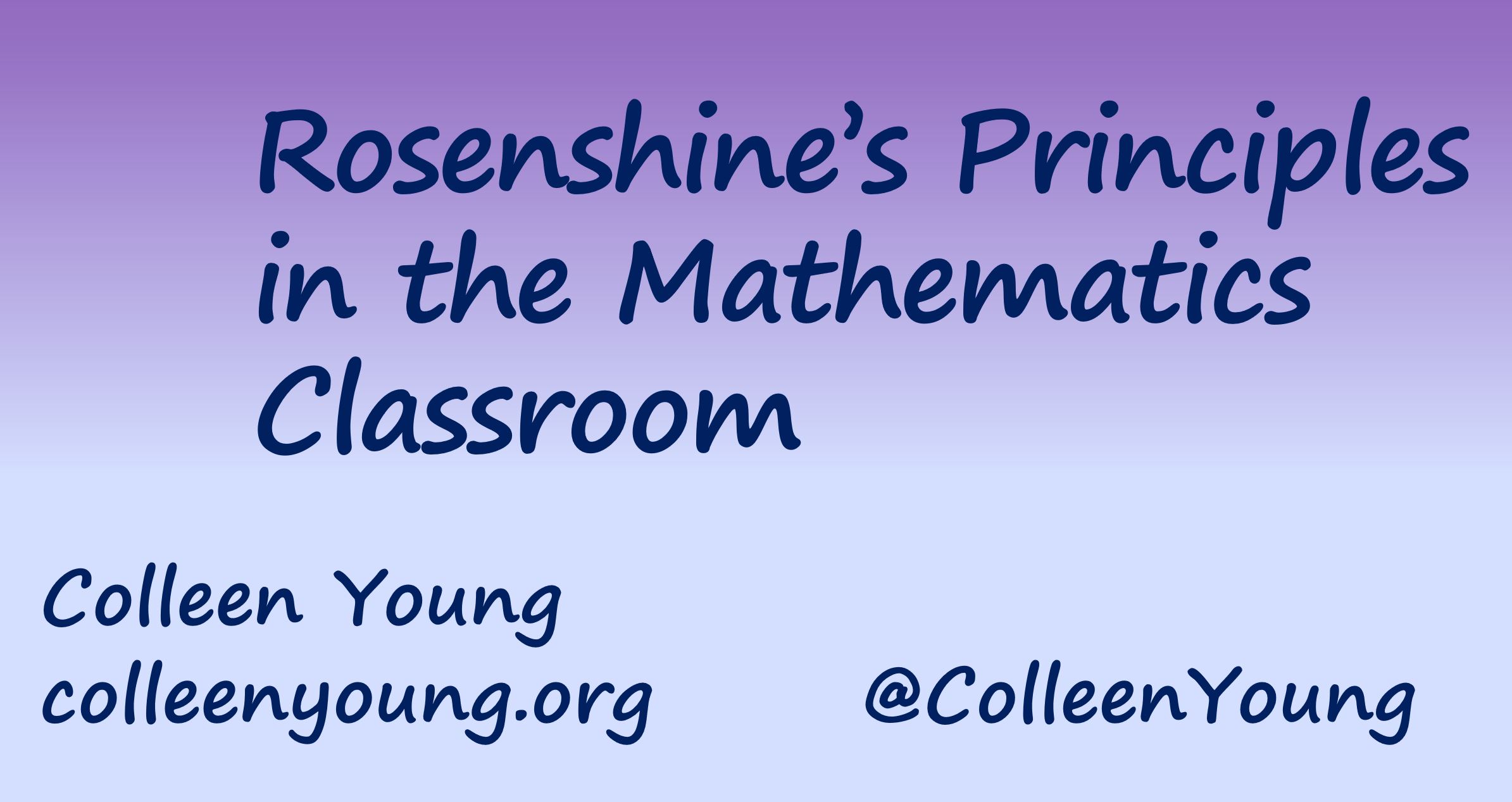 rosenshine-s-principles-in-the-mathematics-classroom-mathematics