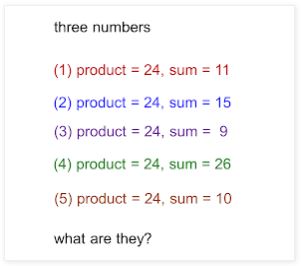 three-numbers | Mathematics, Learning and Technology