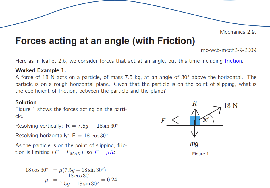 A Level Maths - Mechanics Resources