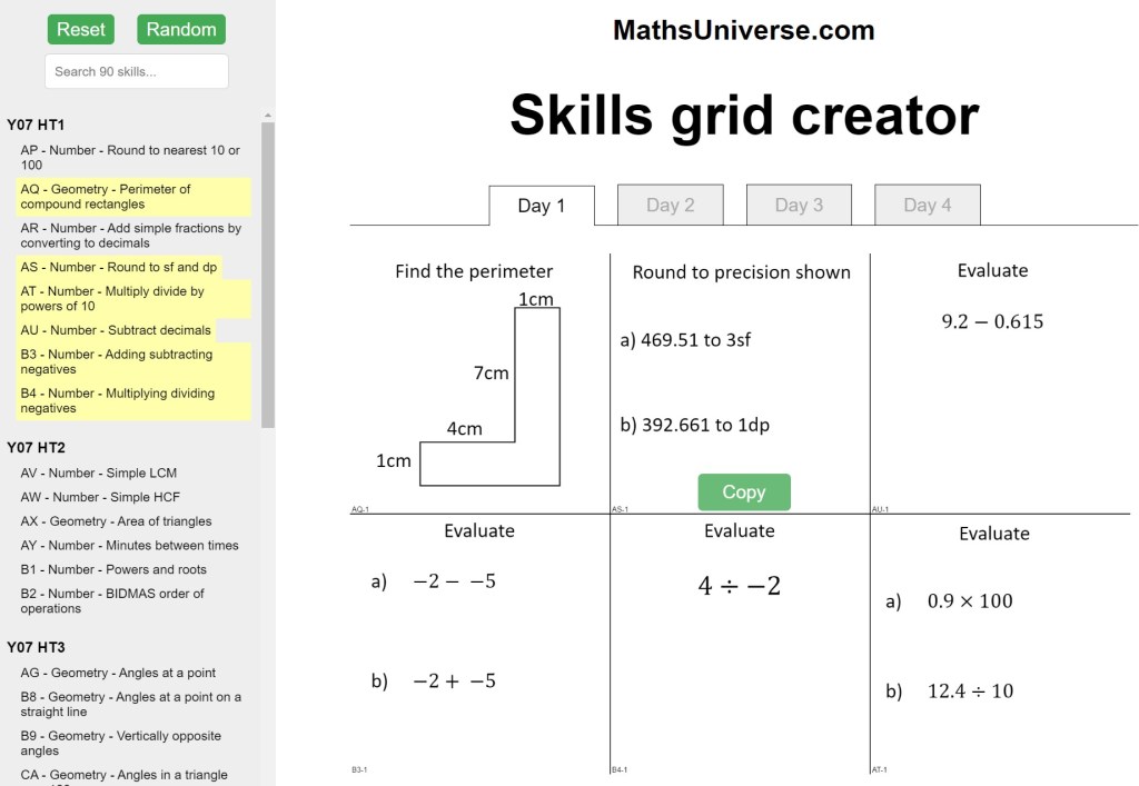 Custom Maths Revision Starters | Mathematics, Learning and Technology